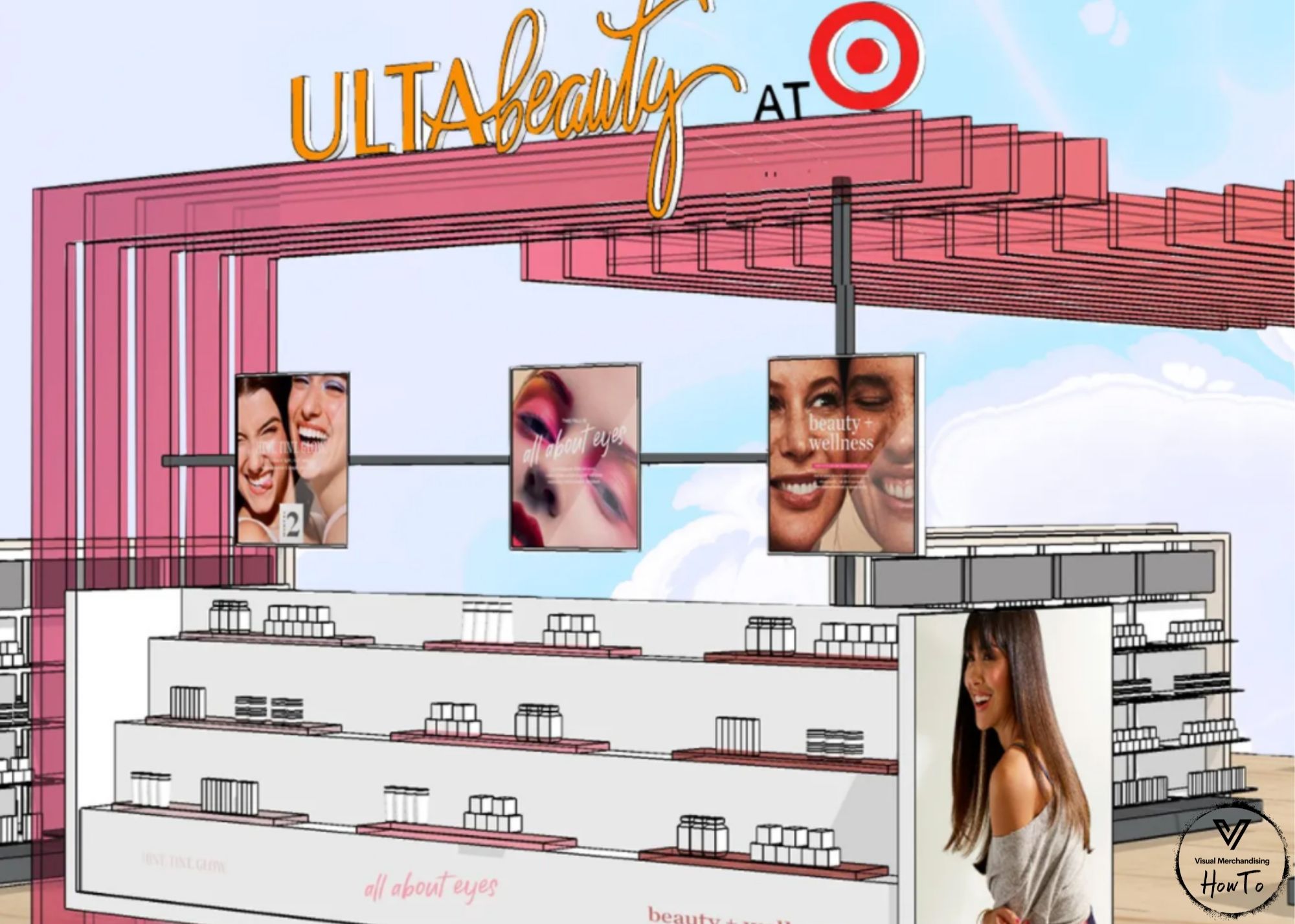 VMHT-Ulta Beauty at Target - visualmerchandisinghowto.com