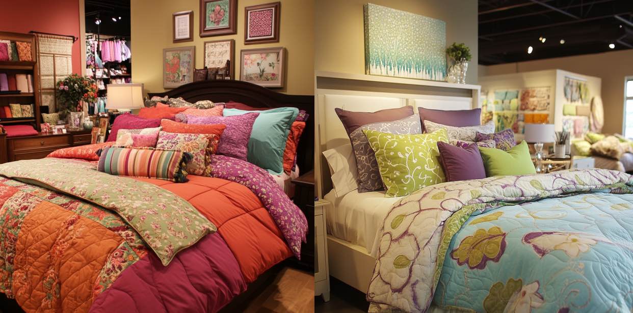 Bedding display for VM website images 3 and 4 ...